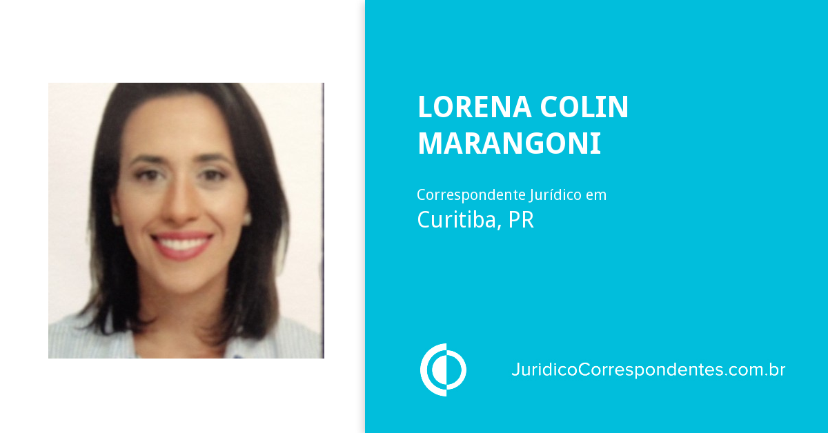 Lorena Colin Marangoni, Bacharel em Direito e Correspondente Jurídico ...