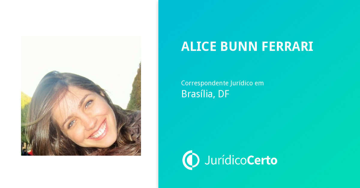 Alice Bunn Ferrari, Bacharel em Direito e Correspondente Jurídico em ...